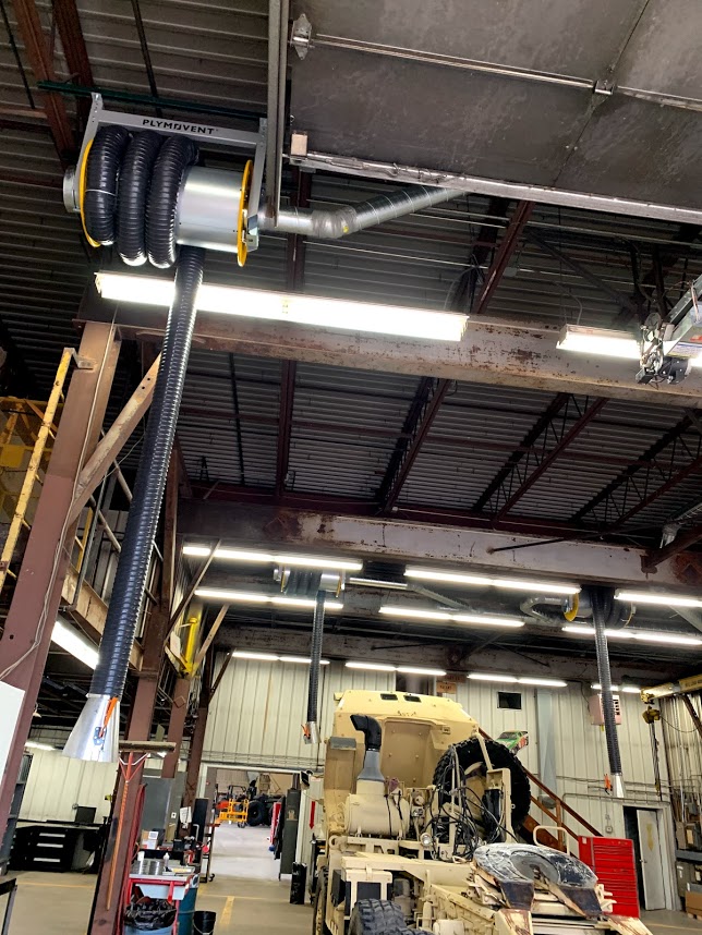 Custom Vehicle Exhaust Removal System for Wisconsin Heavy Equipment ...